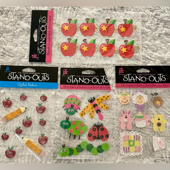 Provo Craft | Design | Stand Outs 3d Embellishment Sticker Bundle 4 ...